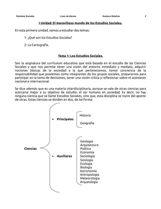 I Unidad Estudios Sociales 7° Año. | PDF