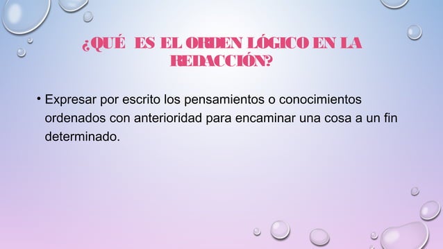 Orden logico en la redaccion | PPT