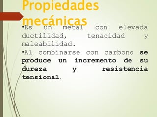 Caracteristicas de los materiales ferrosos | PPTX