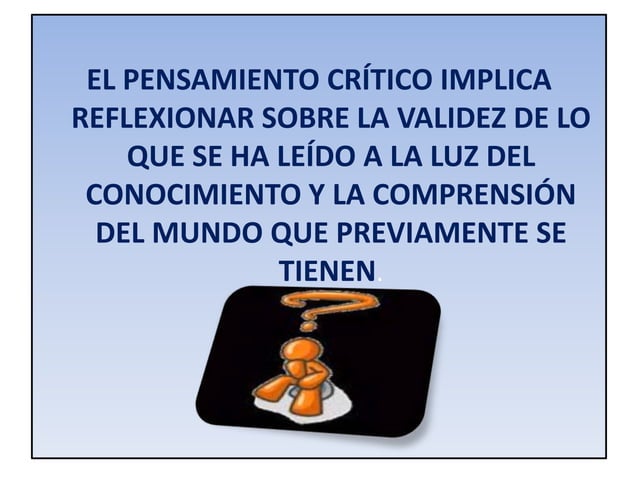 Unidad iii. comprension critica de la lectura | PPT | Descarga Gratuita