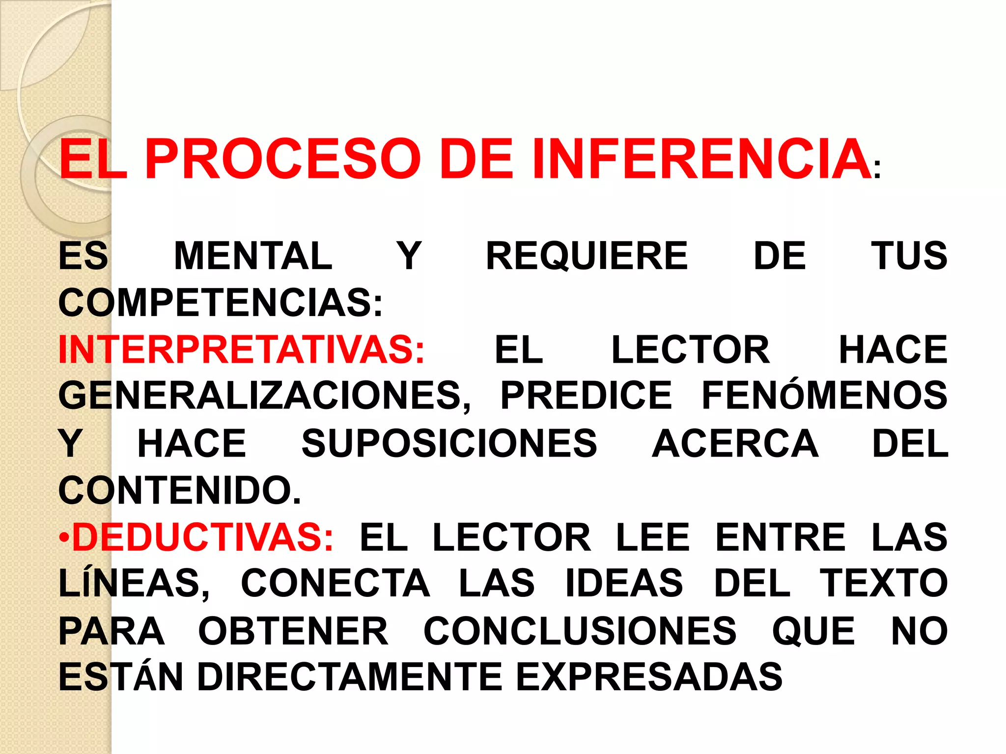 Unidad iii.comprension inferencial de la lectura. | PPT