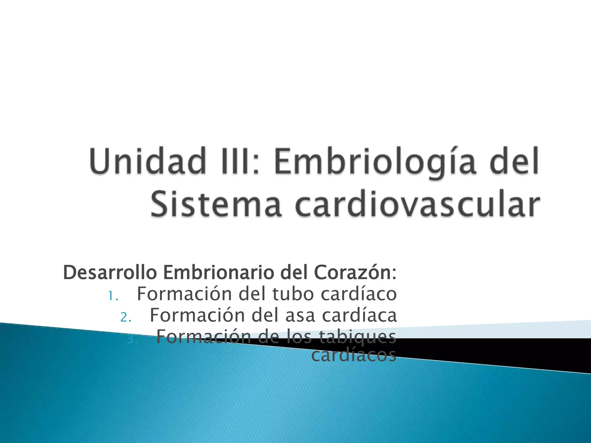 embriologia del corazon | PPTX