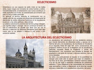 Eclecticismo Arquitectura