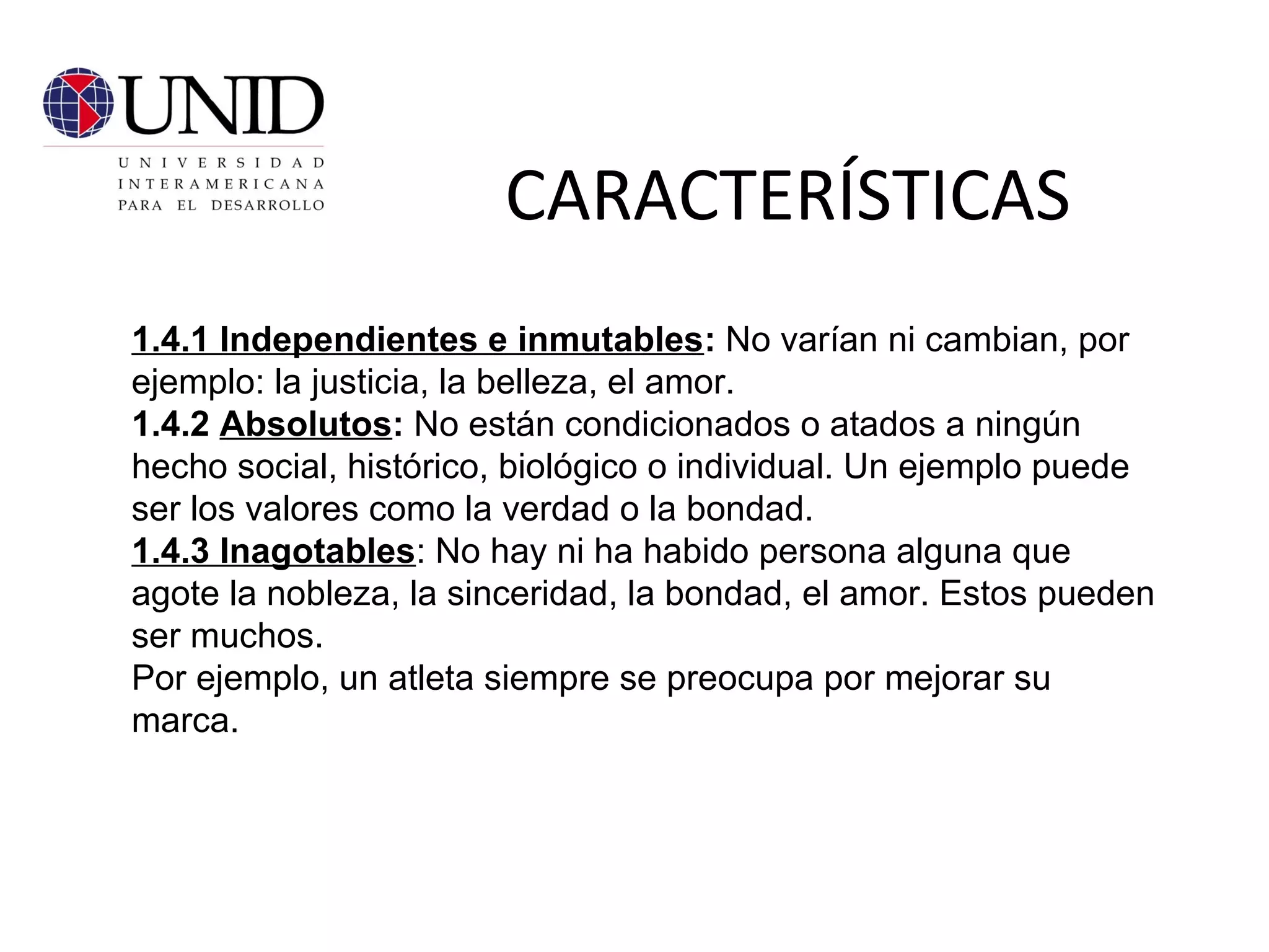 Unidad i que es un valor | PPT