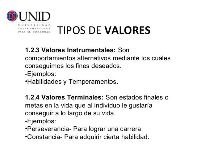 Unidad i que es un valor