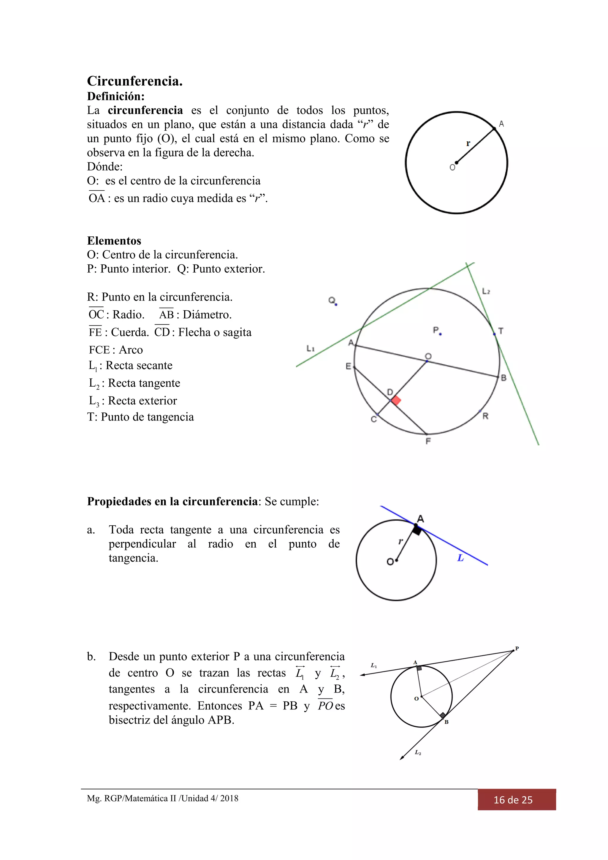 Unidad iv - polígonos y circunferencia | PDF