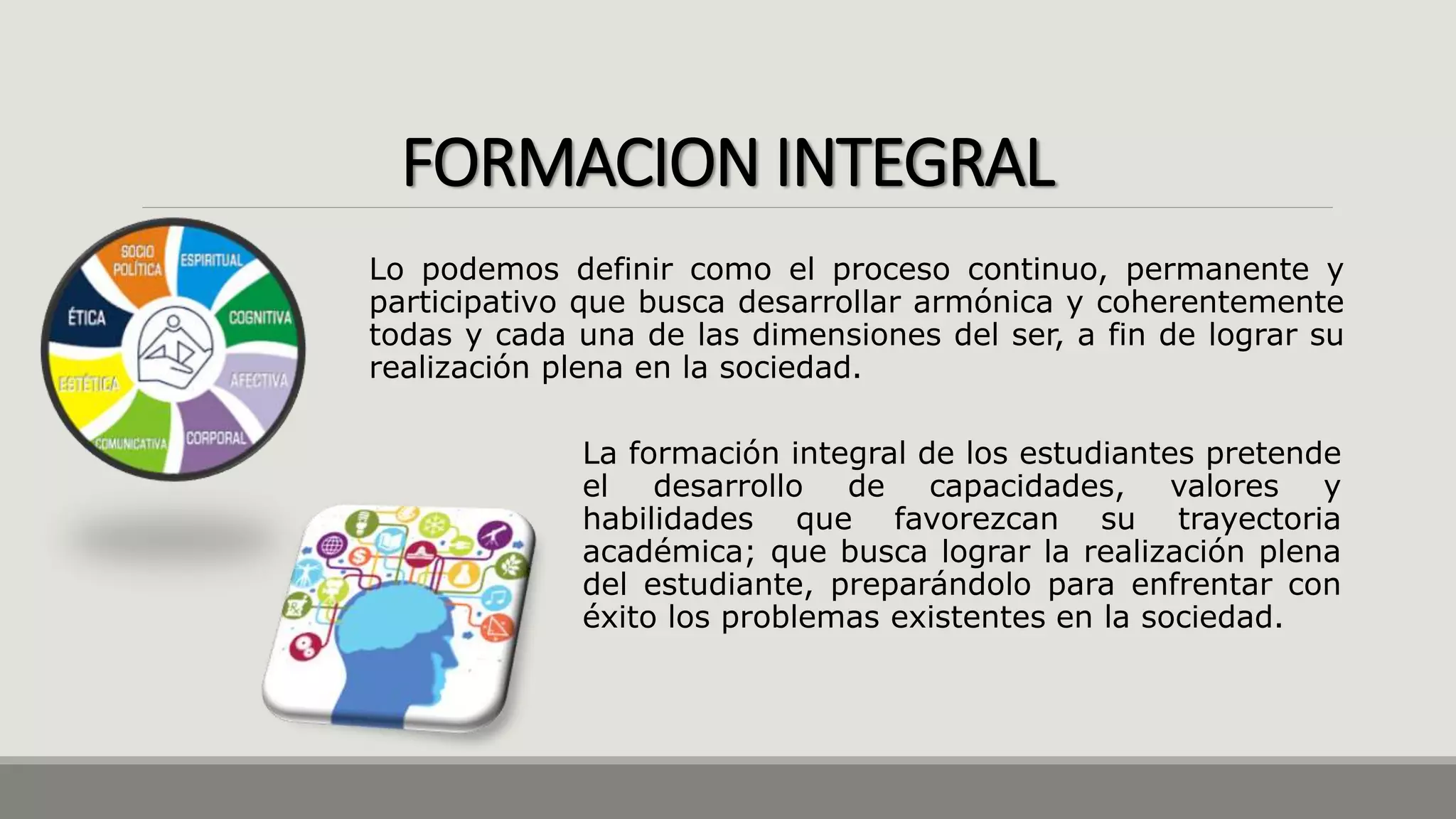 Aprendizaje como formación integral | PPTX