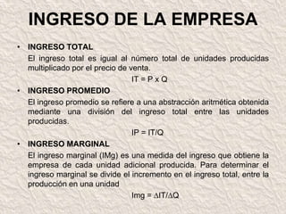 Unidad IV Los Costos de Produccion | PPTX