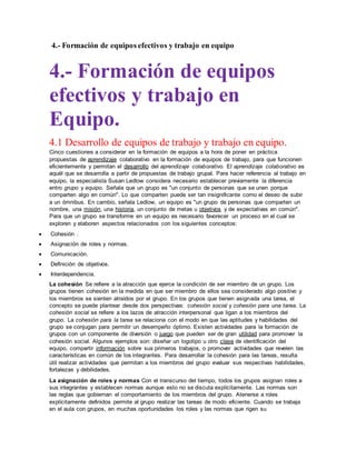 Unidad iv trabajo en equipo | DOCX