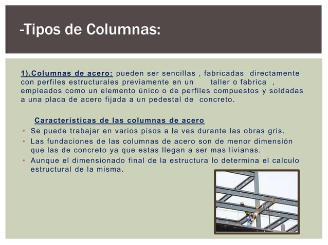 Unidad iv y v columnas,fundaciones y escaleras | PPT