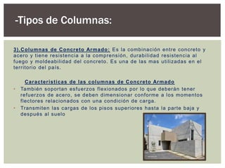 Unidad iv y v columnas,fundaciones y escaleras | PPTX