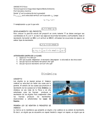 Unidad n°2 fisica | DOCX
