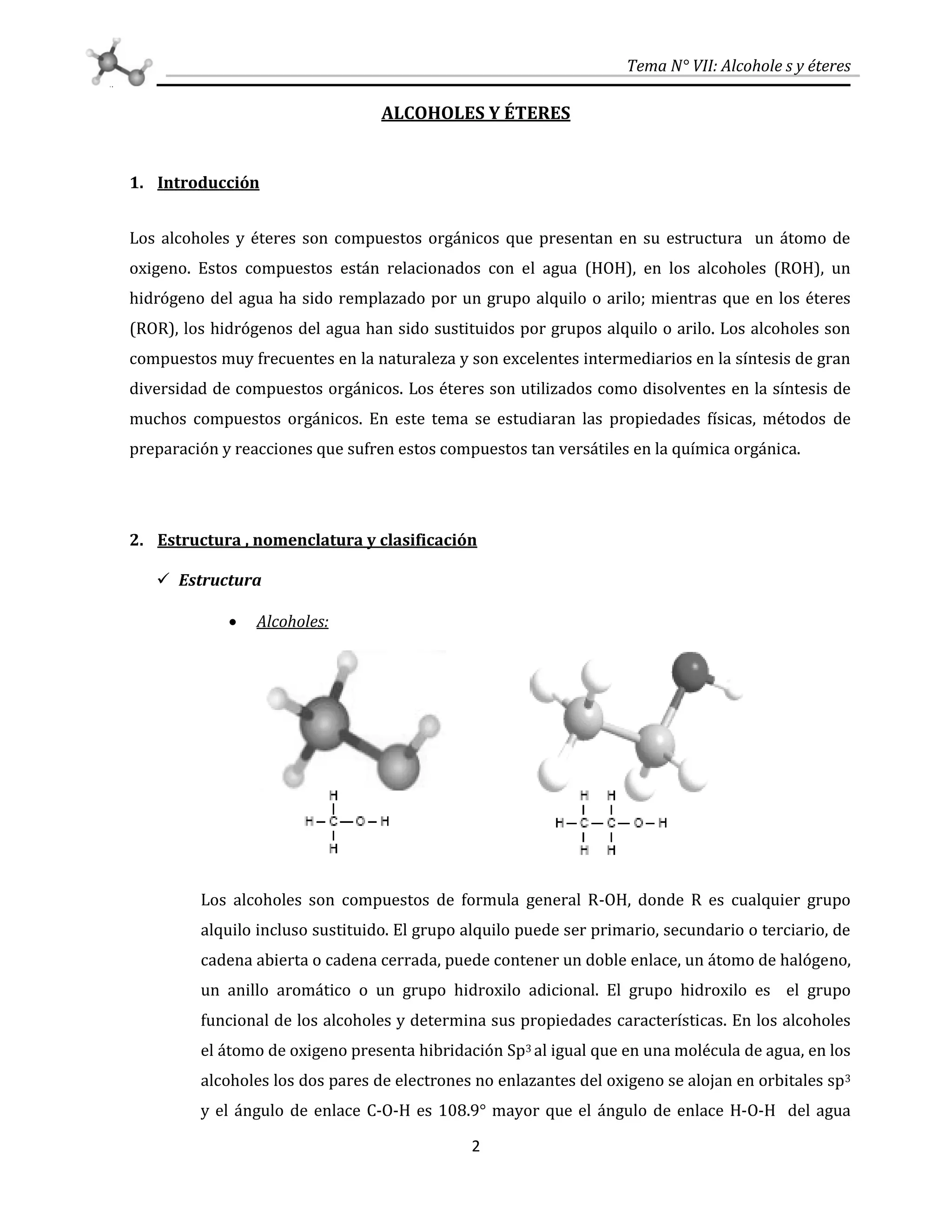 Alcoholes y Éteres | PDF