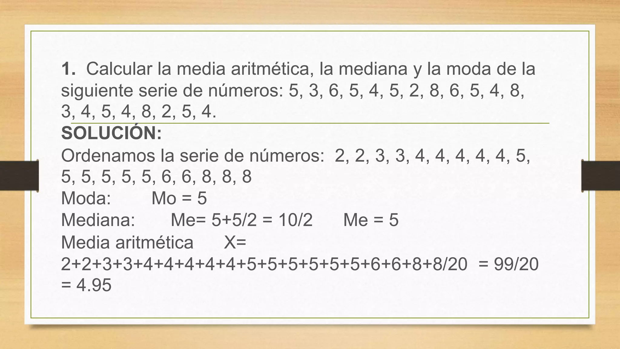 UNIDAD VII LAS MEDIDAS DE TENDENCIA CENTRAL | PPTX