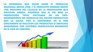 UNIDAD XI PRODUCTO NACIONAL BRUTO (PNB) | PPTX