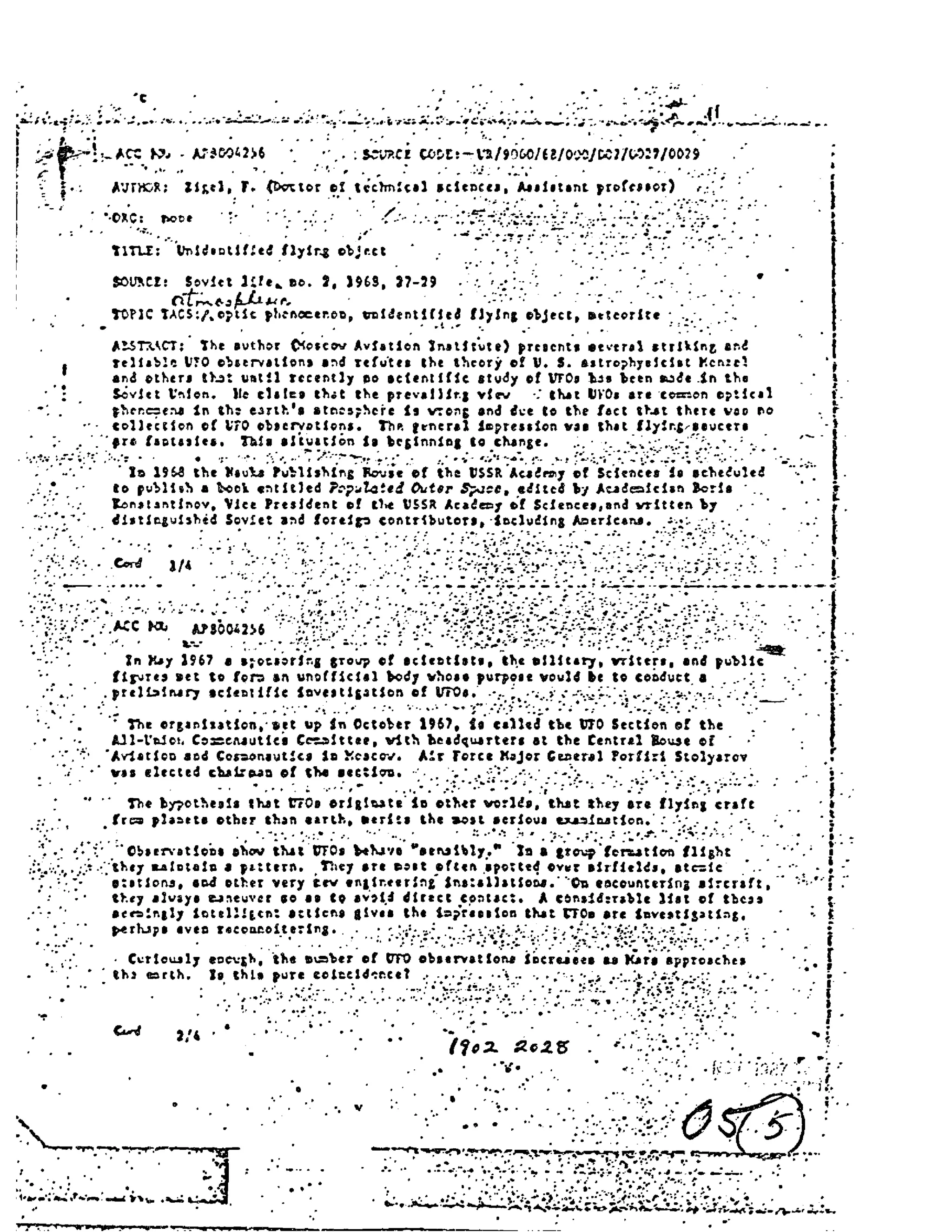 Unidentified flying object pubdate estimated | PDF