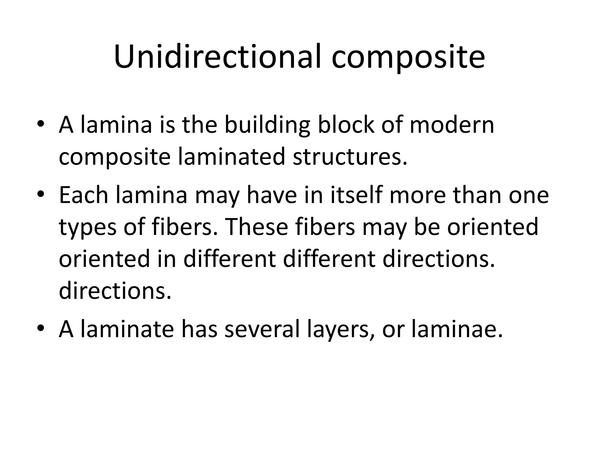 Unidirectional fiber composite | PPTX