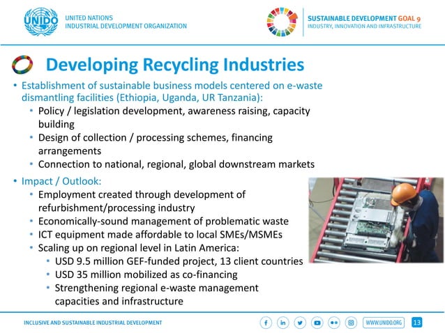 UNIDO: Circular Economy and Sustainable Industrialization Pathways in the Developing World | PDF ...