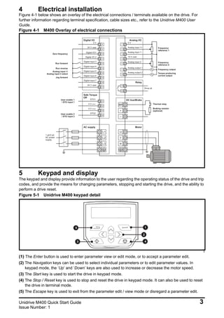 Unidrive m400 sheet issue 1 | PDF
