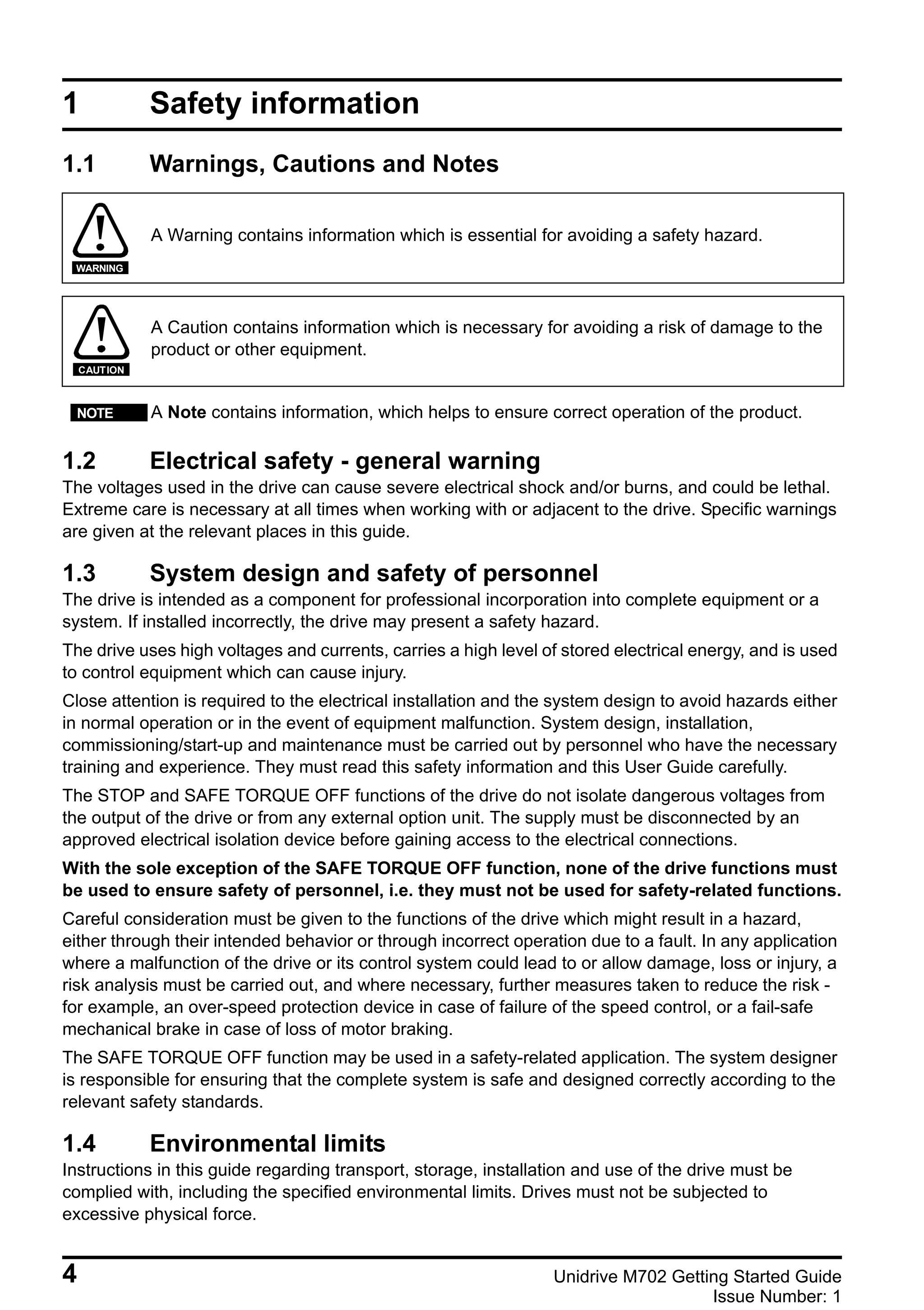 Unidrive m702 getting_startedguide_issue1_english | PDF