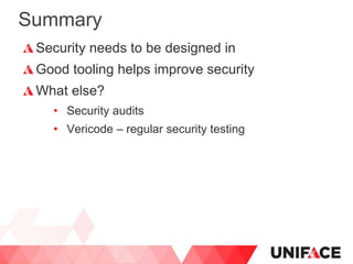 Uniface Web Application Security | PPTX | Web Development | Internet