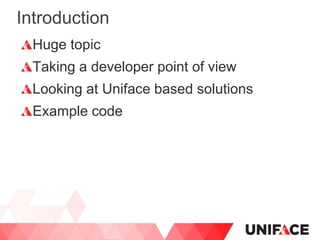 Uniface Web Application Security | PPTX | Web Development | Internet