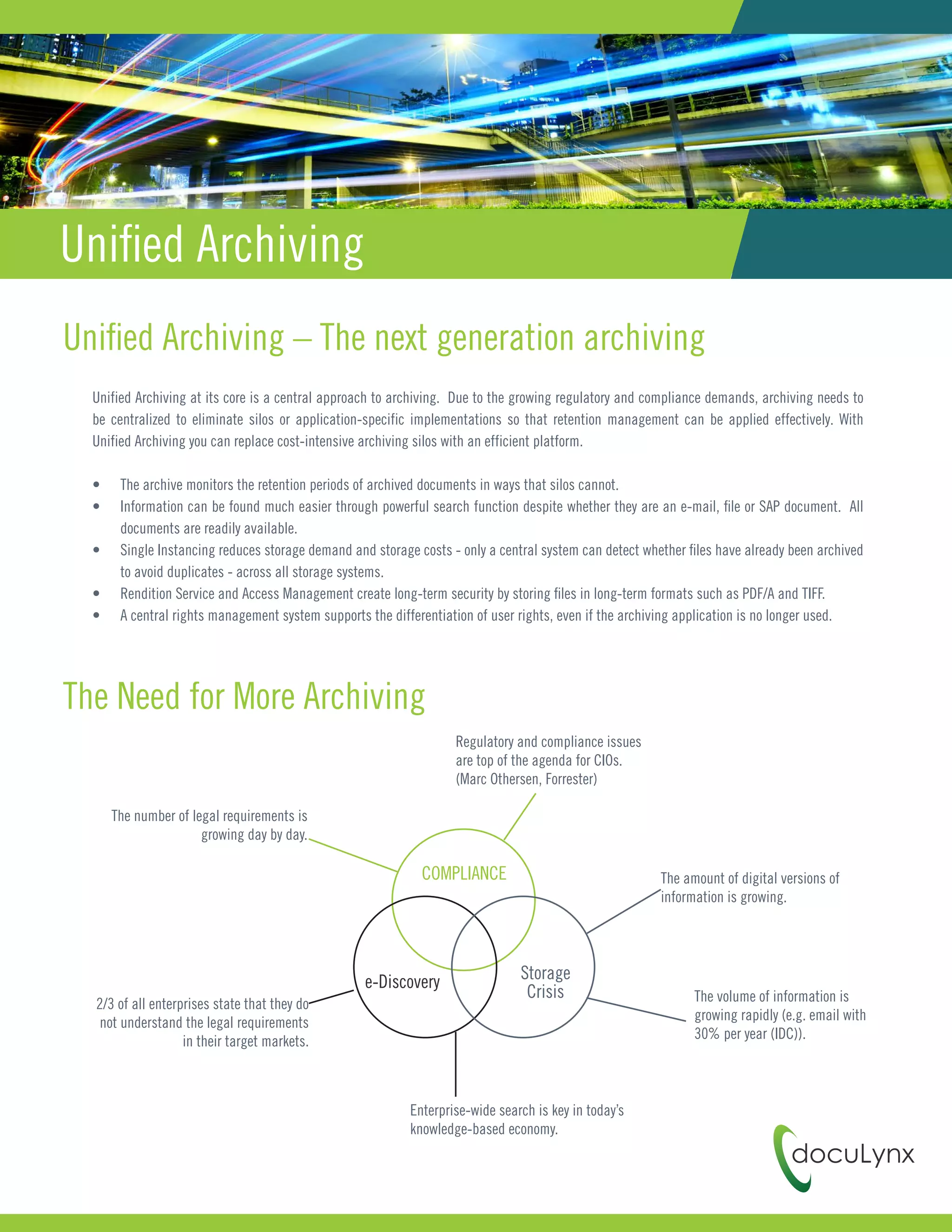 DocuSuite - Unified Archiving | PDF DocuSuite - Unified Archiving | PDF