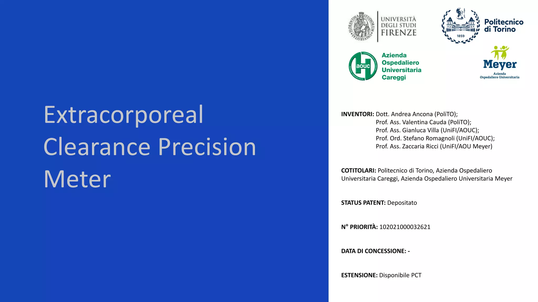 Extracorporeal Clearance Precision Meter | PPT