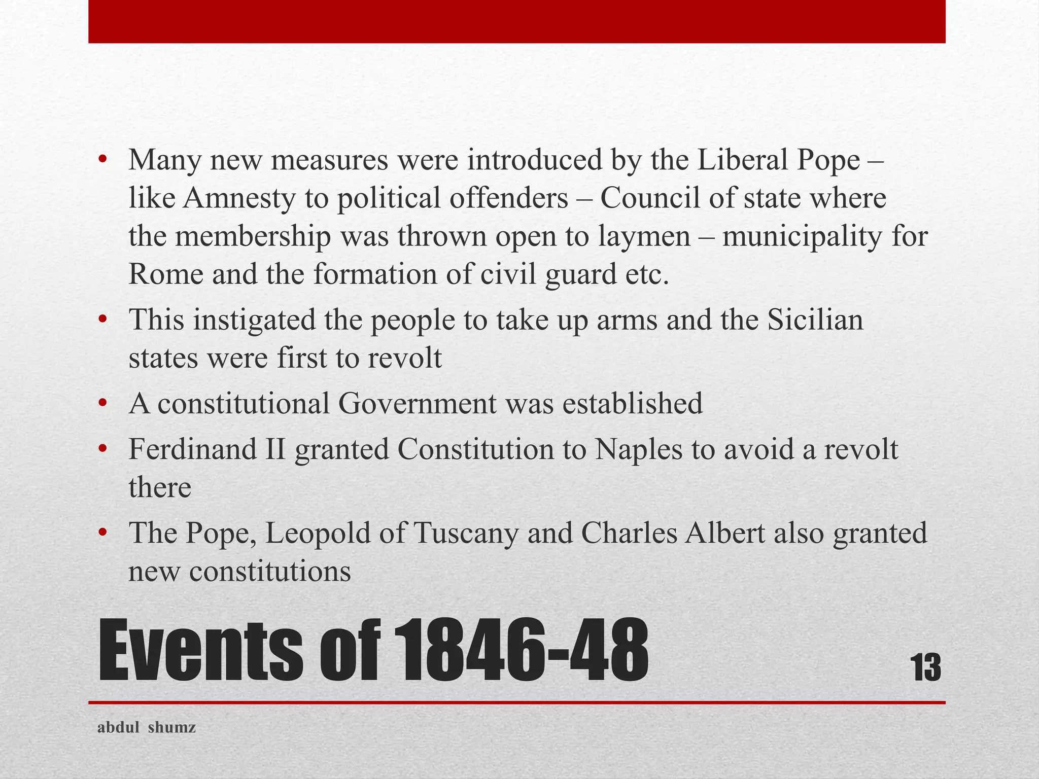 Unification of Italy, History, class 10 cbse | PDF
