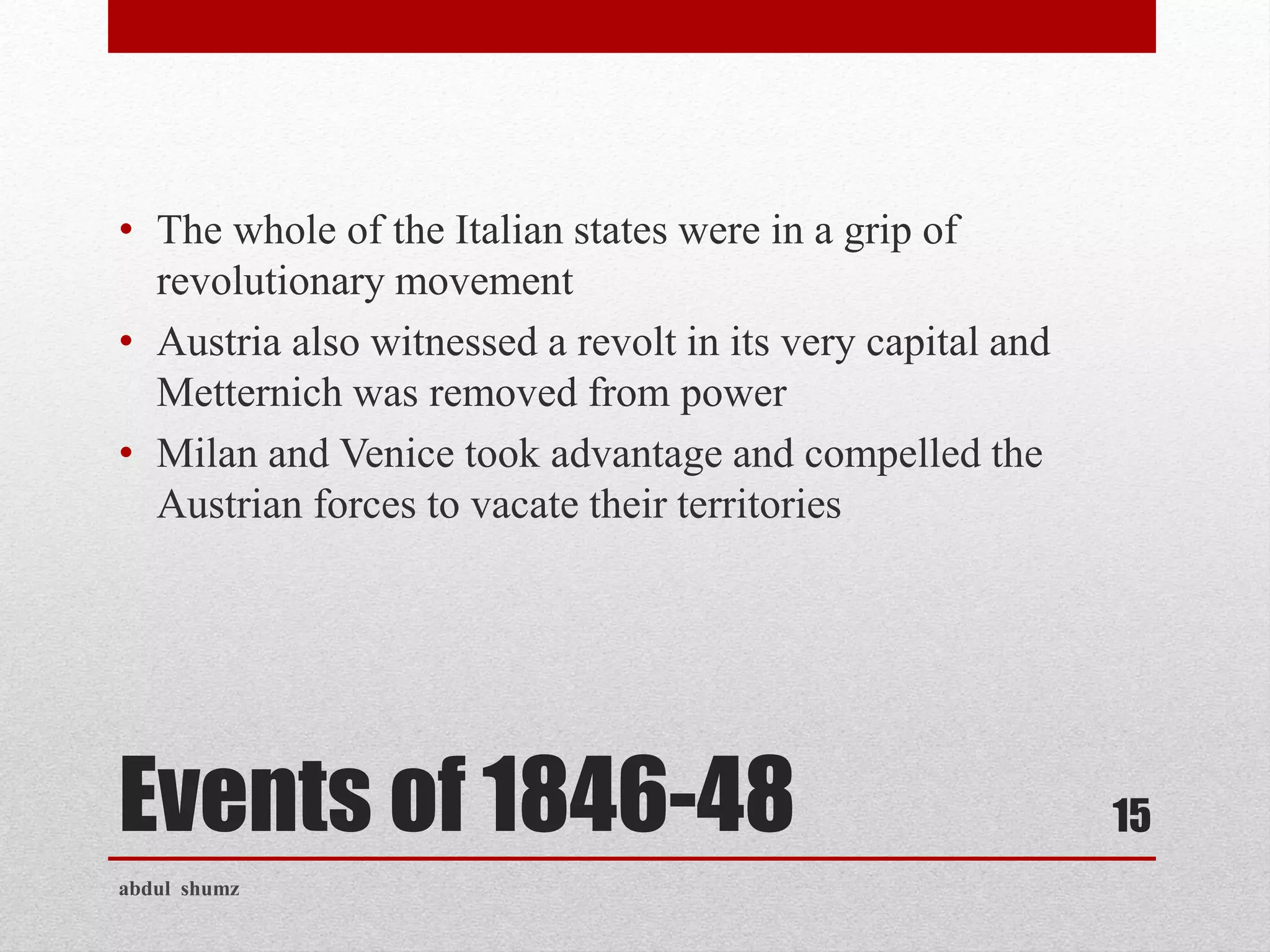 Unification of Italy, History, class 10 cbse | PDF