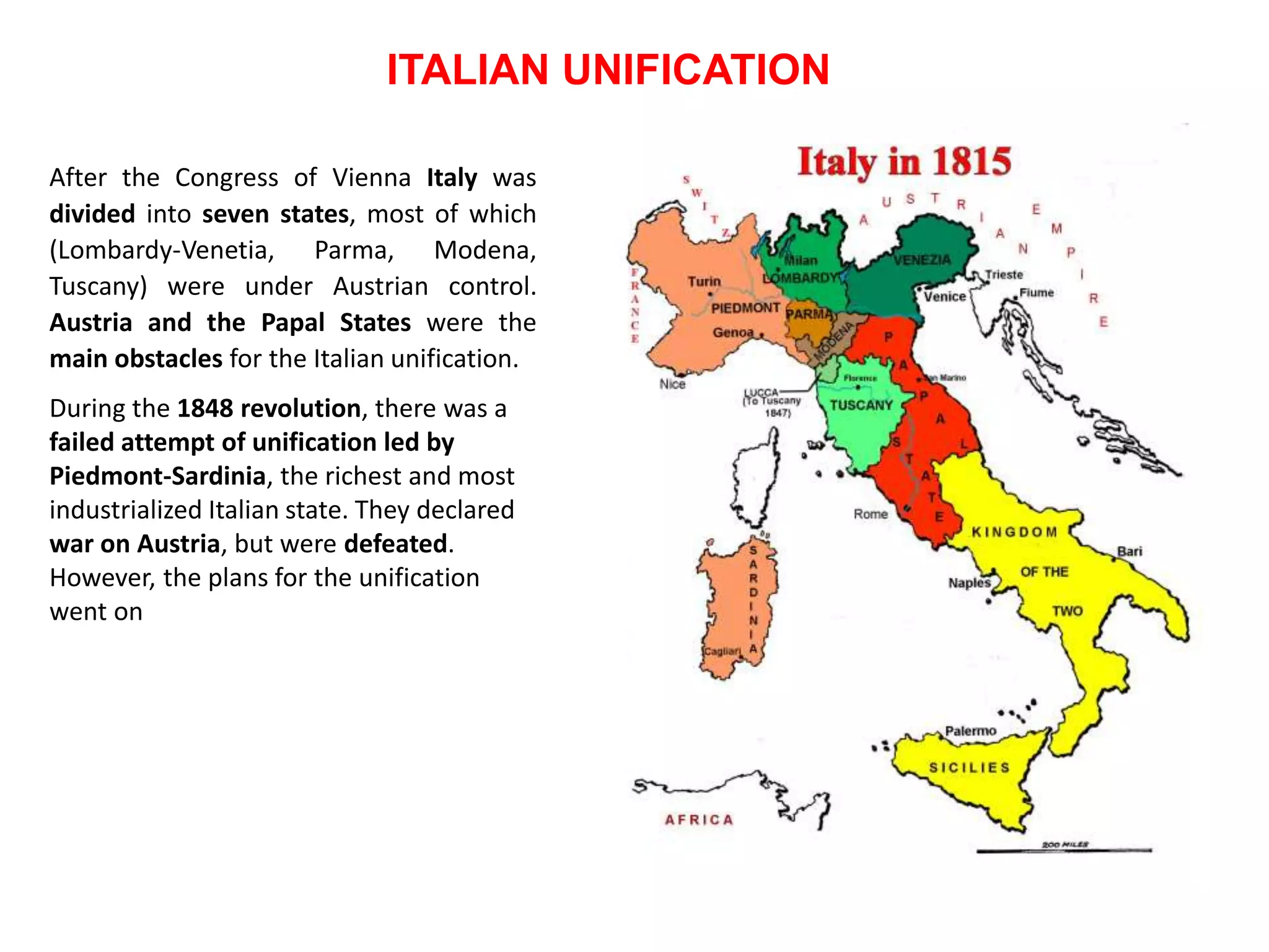 Unifications of Italy and Germany | PPTX