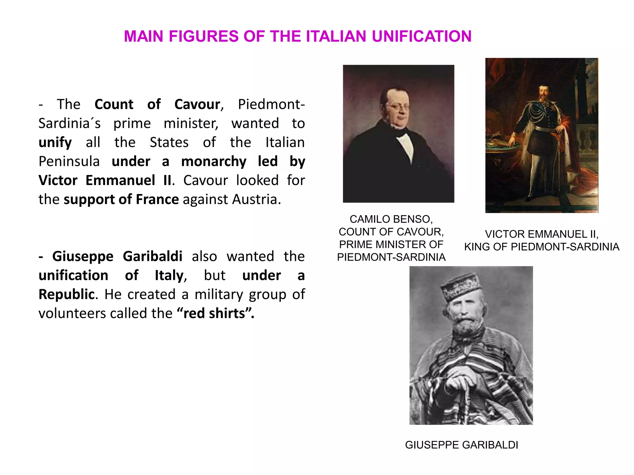 Unifications of Italy and Germany | PPTX