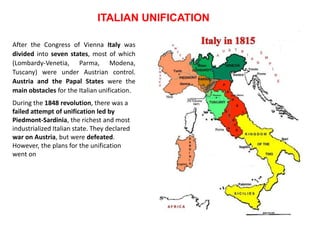 Unifications of Italy and Germany | PPTX