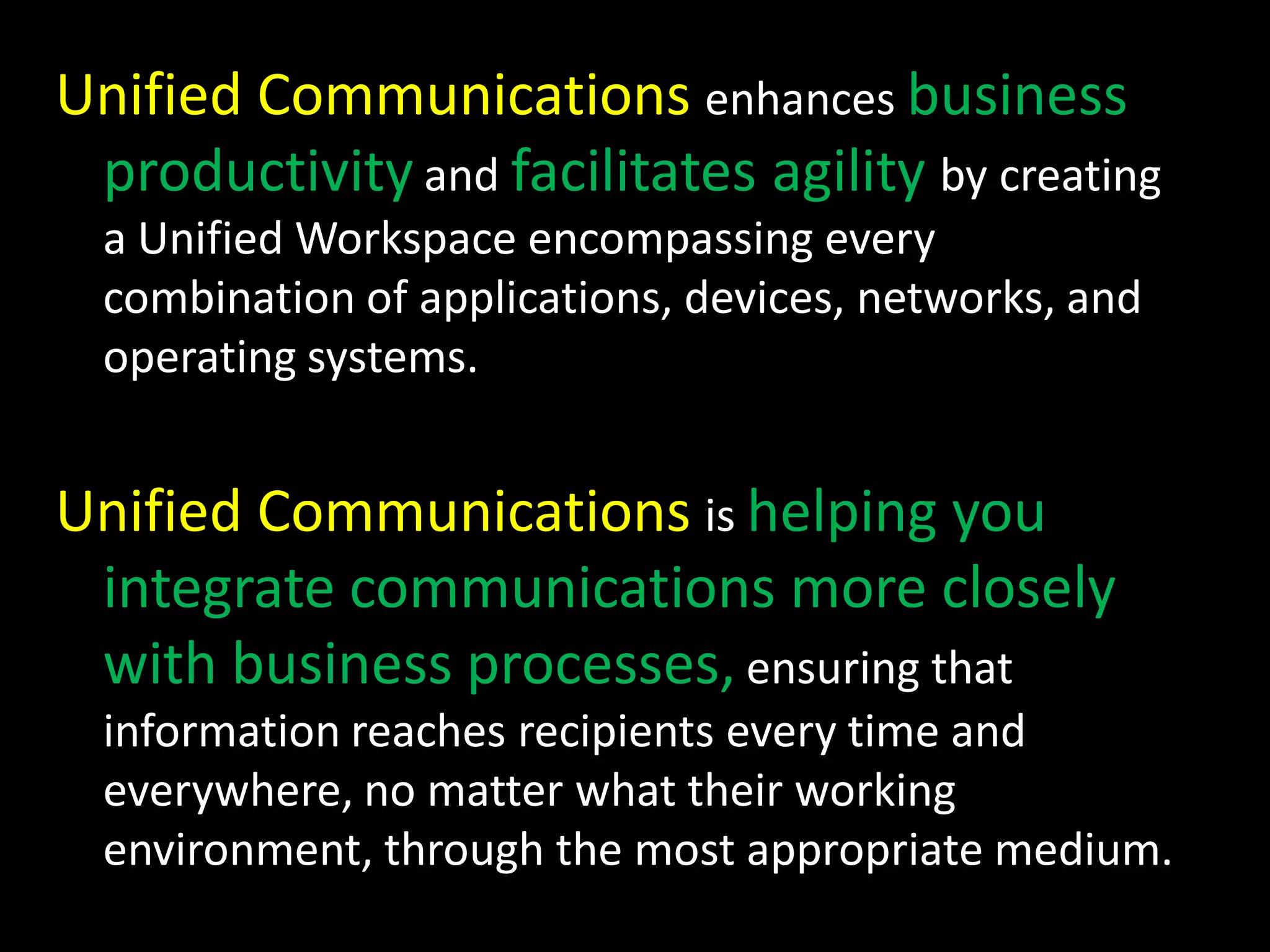 Unified Communication Systems - Tech Scouting - SPJCM | PPT