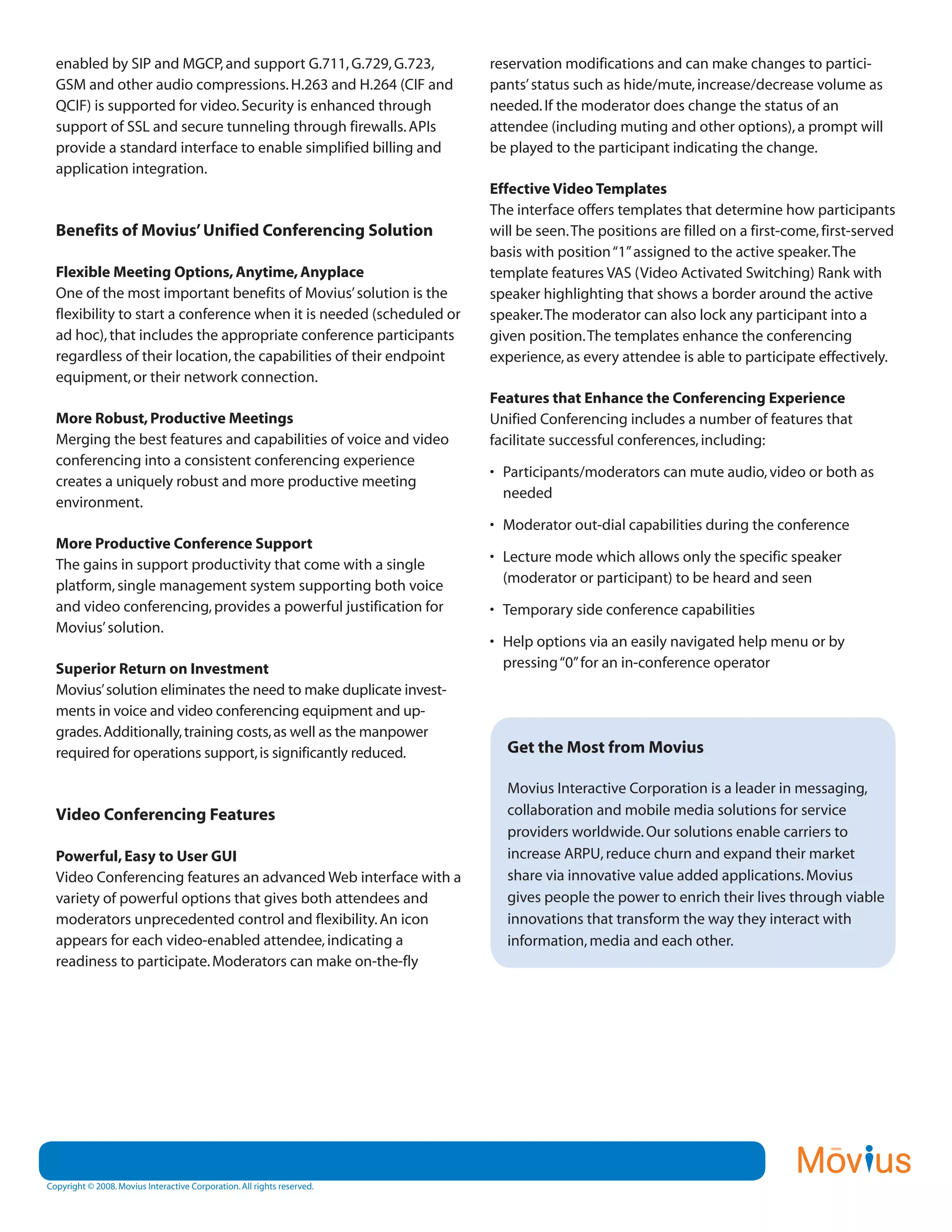 Unified Conferencing | PDF