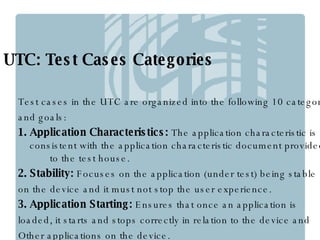 Unified Testing Criteria (UTC) | PPT | Computer Software and ...