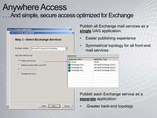 Microsoft Forefront - Unified Access Gateway (UAG) Presentation | PPT
