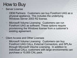 Microsoft Forefront - Unified Access Gateway (UAG) Presentation | PPT