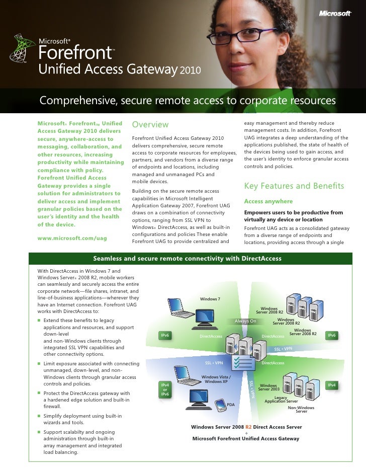 Microsoft Forefront - Unified Access Gateway 2010 Datasheet
