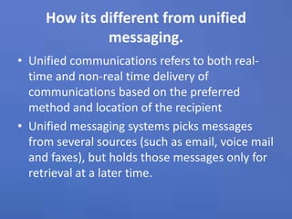 Unified communication | PPTX