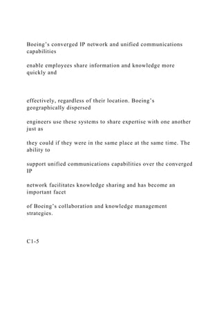 U NIFIED C OMMUNICATIONS AT B OEING The Boeing Co.docx