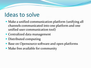 Unified Communication Solution On Open Platform | PPT