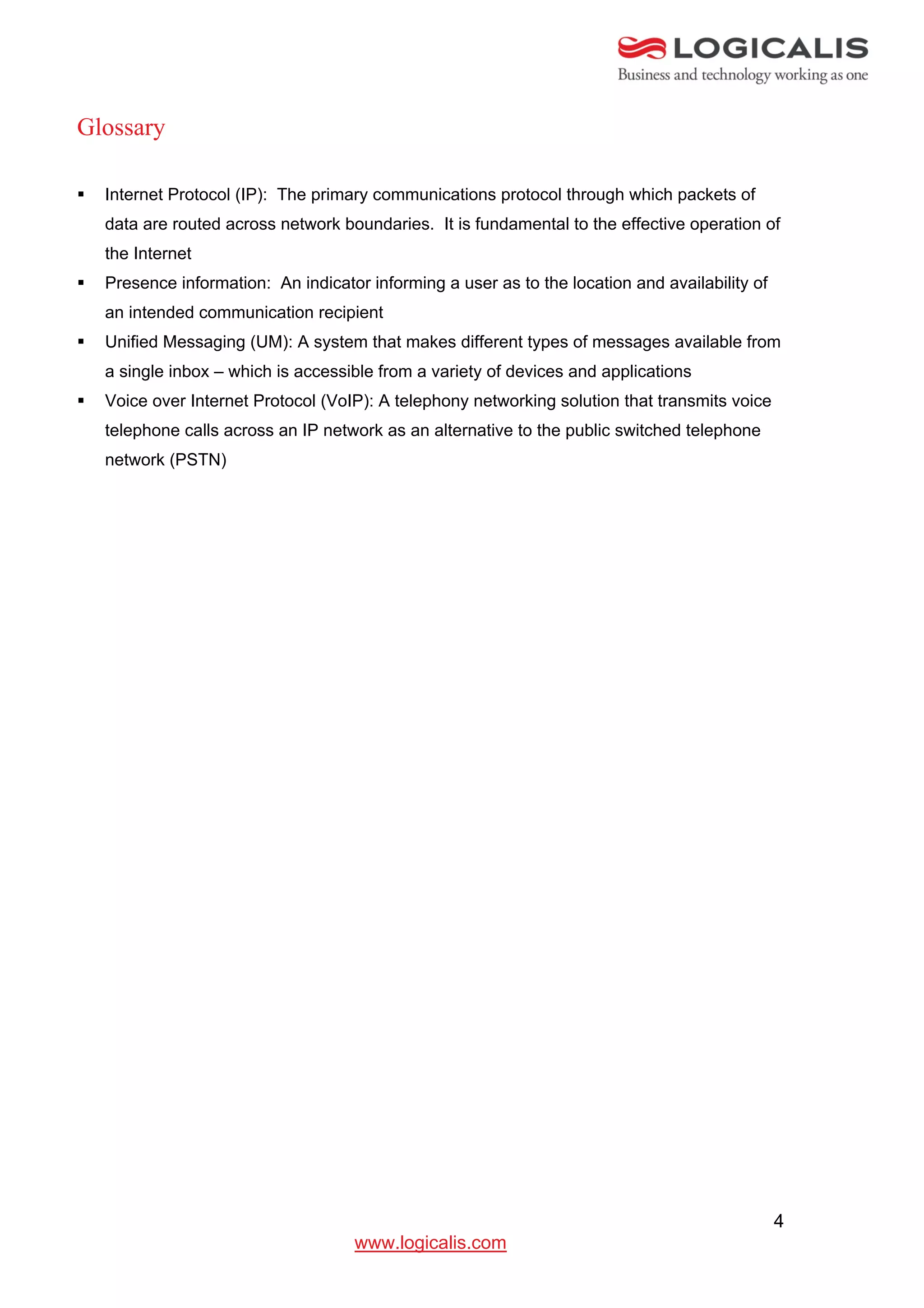 Logicalis - Unified Communications Overview | PDF