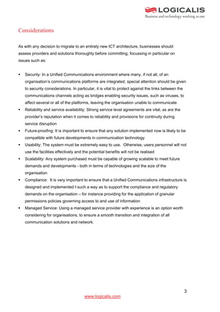 Logicalis - Unified Communications Overview | PDF