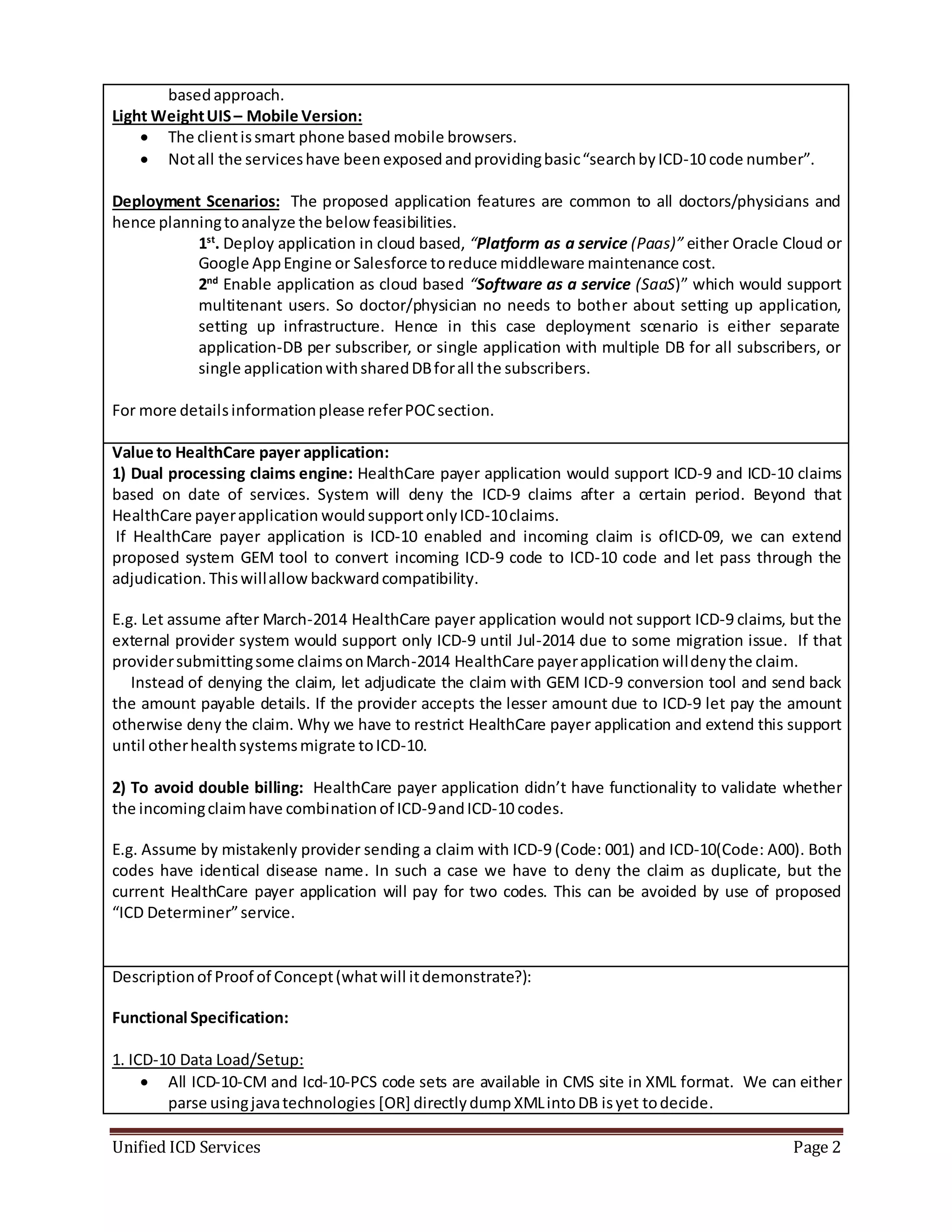 Unified International Classification of Diseases (ICD) Services. | DOCX