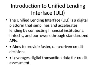 Unified Lending Process Bhartpe by ChatGPT | PPT