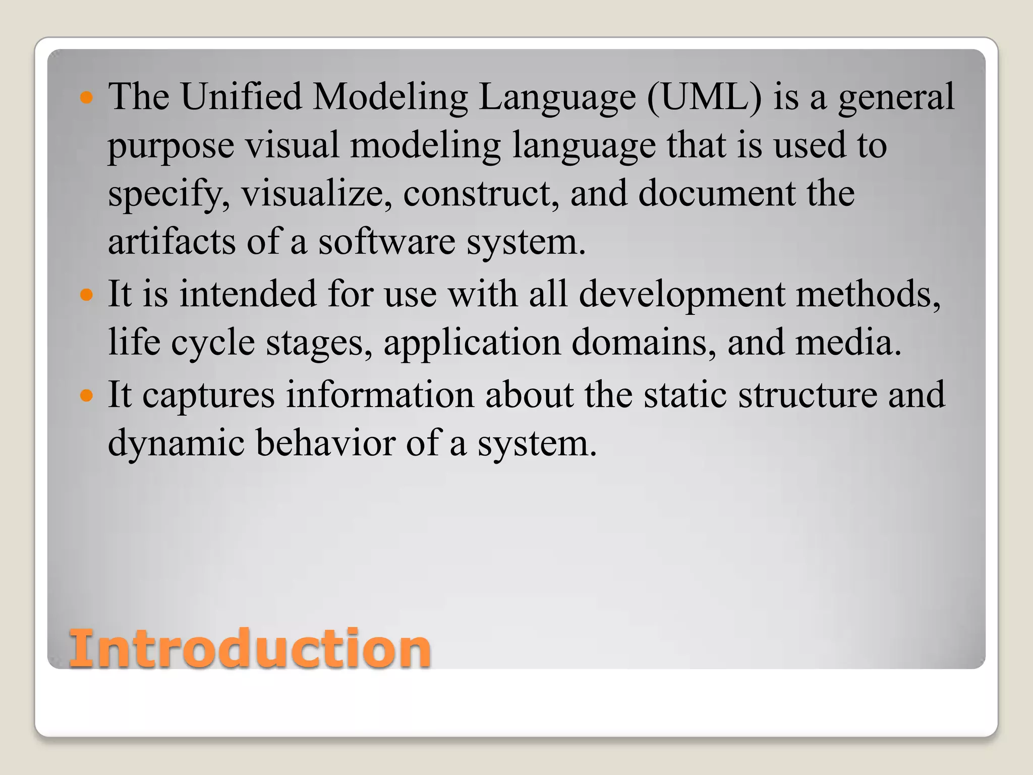 Unified modelling language (UML) | PPTX