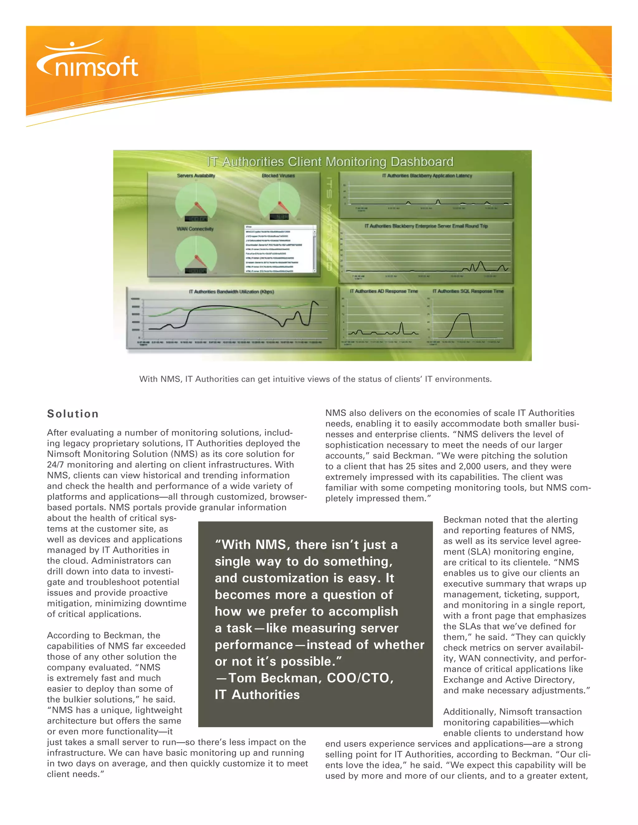 Unified Monitoring | PDF