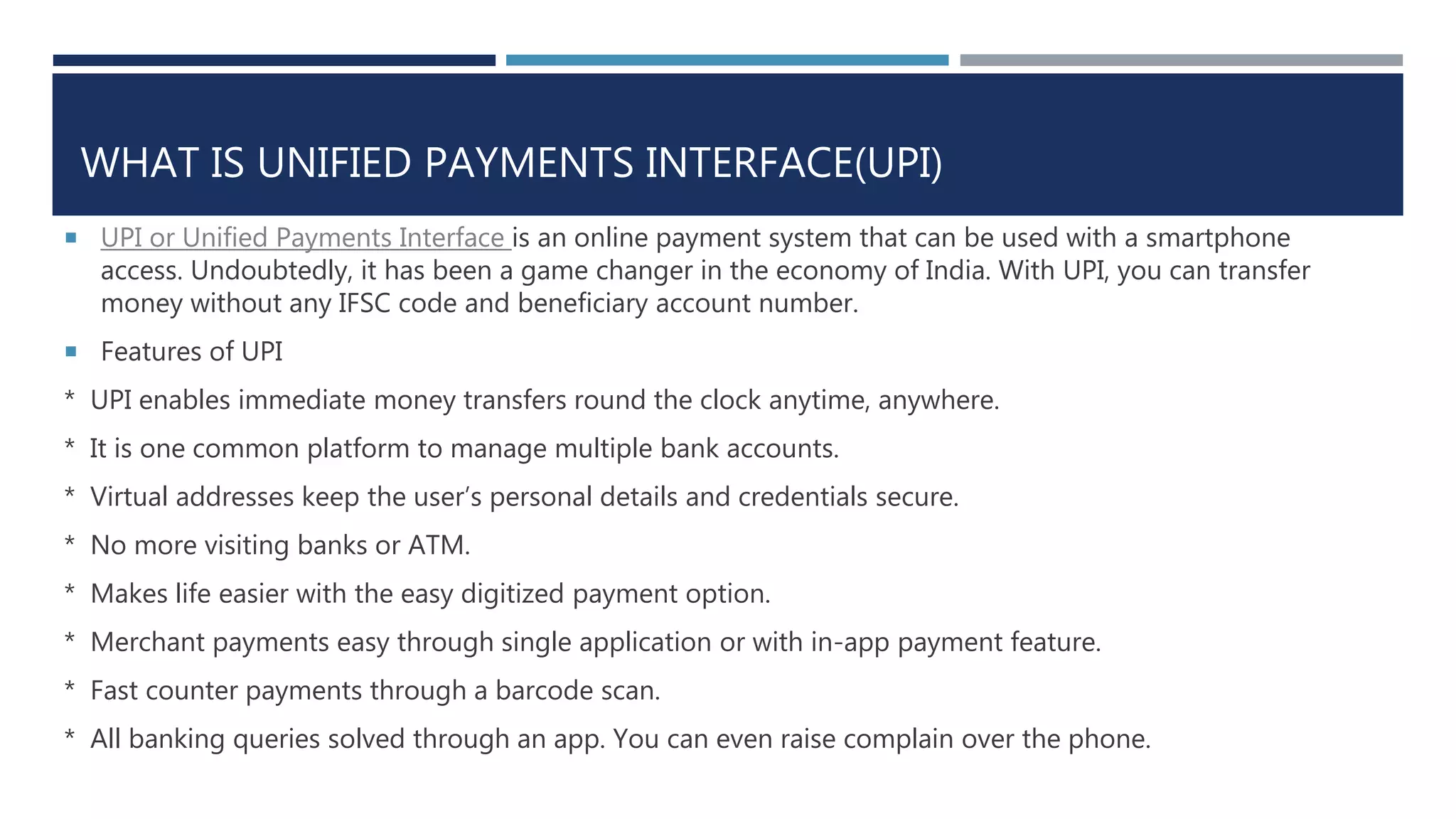 Unified payments interface (upi) | PPTX