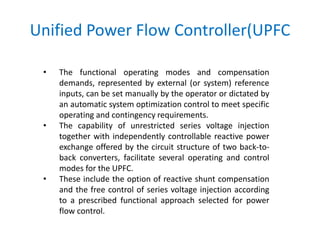 Unified Power Flow Controller(upfc) 2 | PPTX